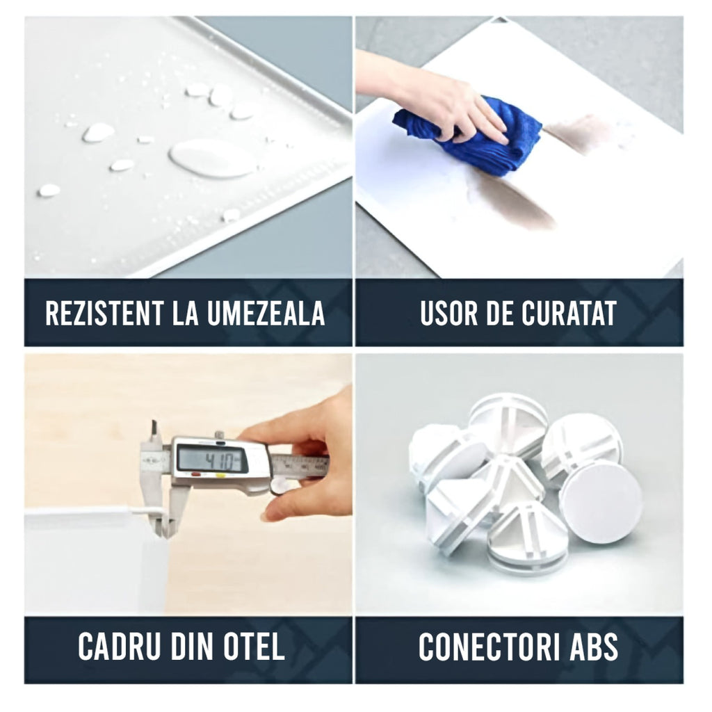 Dulap Modular, 4 Compartimente, 37 x 148 x 37 cm, Crem D4105 – Shopz